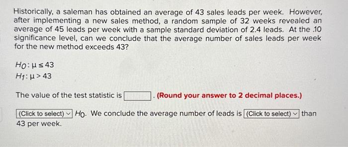 Solved click to select( reject or cannot reject) next one is | Chegg.com