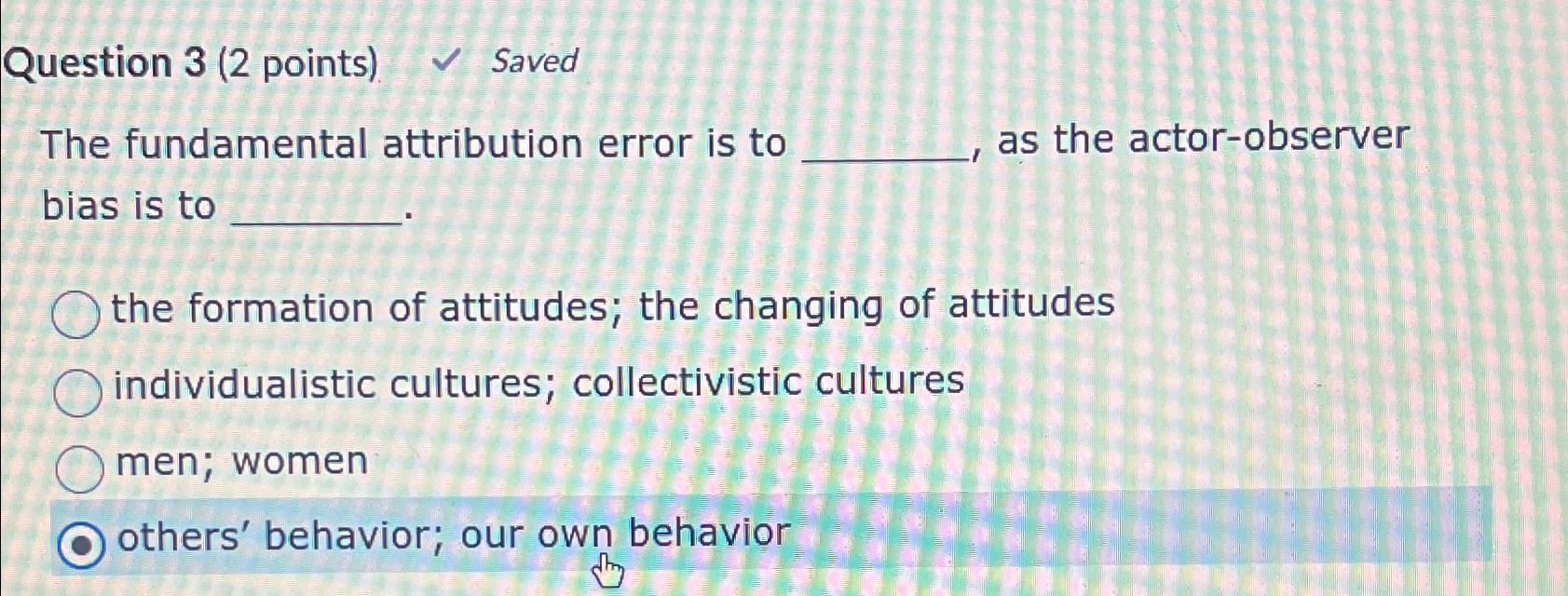 Solved Question 3 (2 ﻿points) ﻿SavedThe fundamental | Chegg.com
