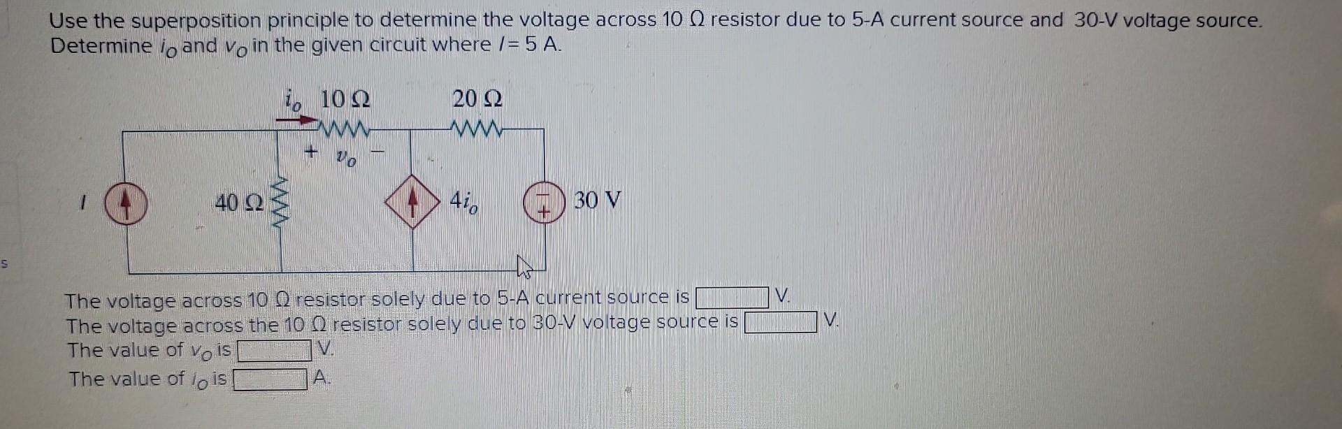 Solved Use the superposition principle to determine the | Chegg.com