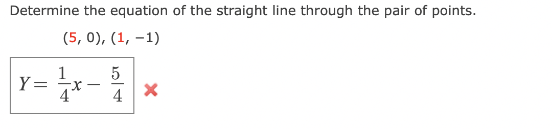 Solved Determine the equation of the straight line through | Chegg.com