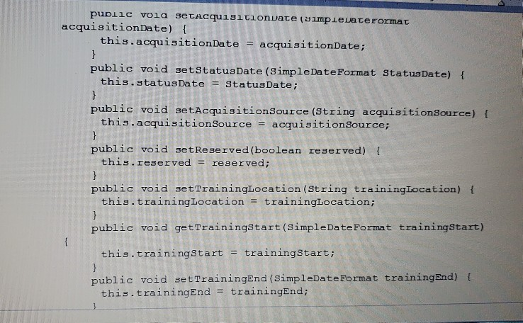 Solved import java.text.SimpleDateFormat; public class | Chegg.com