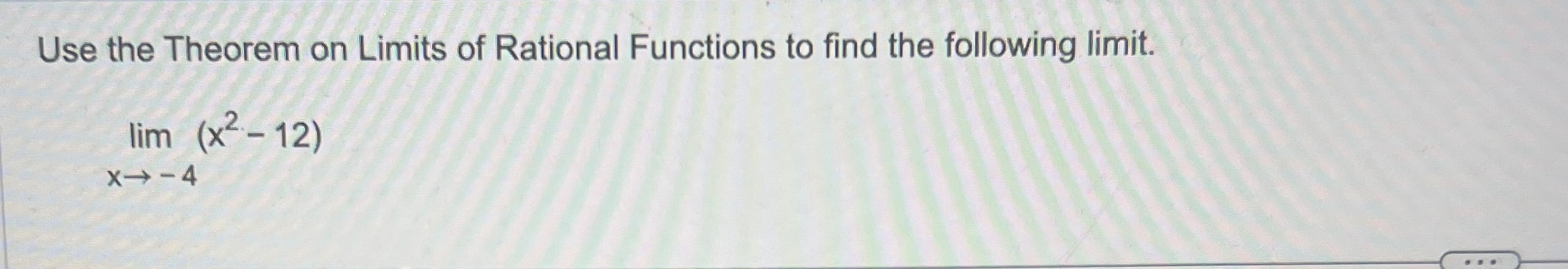 Solved Use the Theorem on Limits of Rational Functions to | Chegg.com