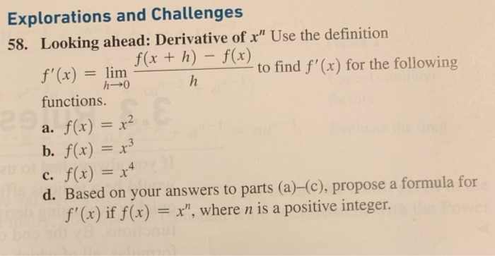 Solved Explorations and Challenges 58. Looking ahead: | Chegg.com