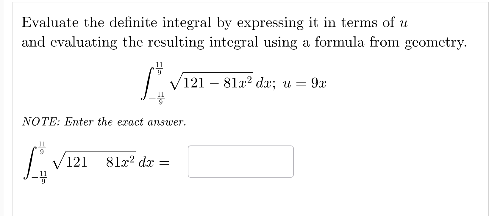 Solved Evaluate the definite integral by expressing it in | Chegg.com