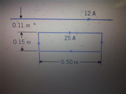 Solved A rectangular current loop is located near a long, | Chegg.com