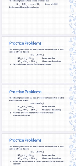 Solved The following reaction has a second-order rate law, H | Chegg.com