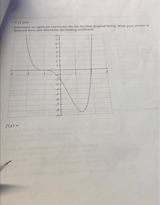 Solved 5. (5 pts) Determine an algebraic expression for the | Chegg.com Solved 5. (5 pts) Determine an algebraic expression for the | Chegg.com