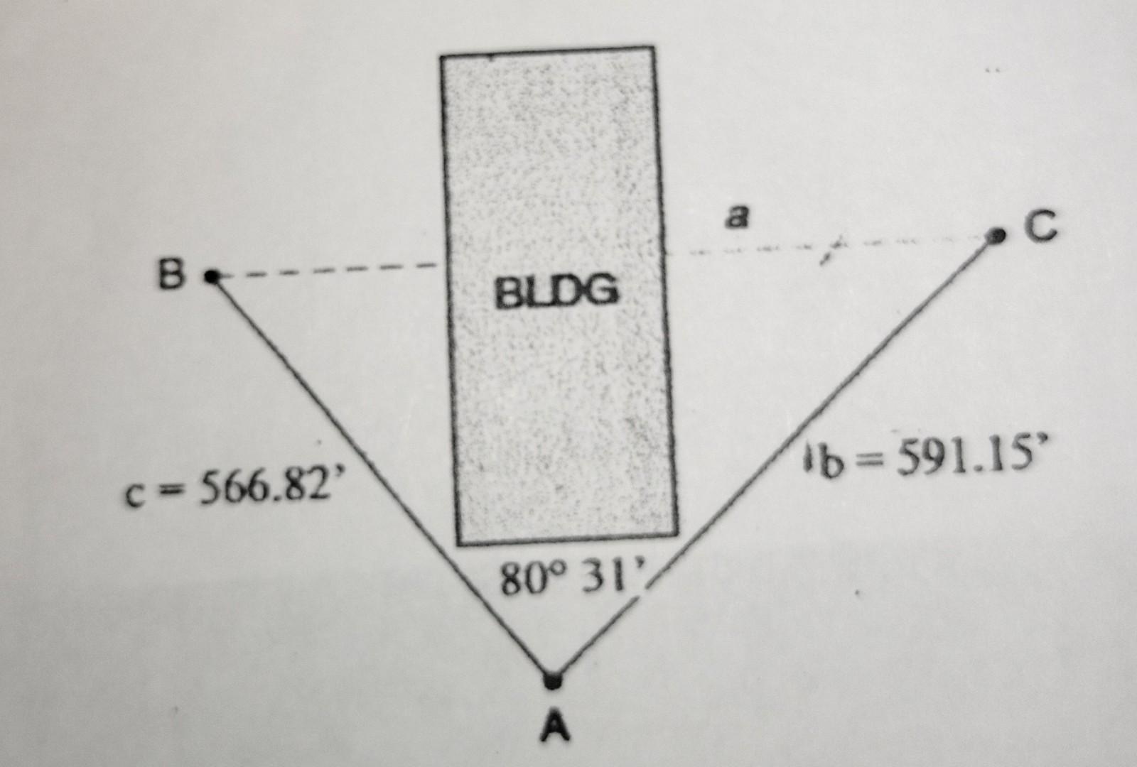 Solved A surveyor needs to know the distance between points | Chegg.com