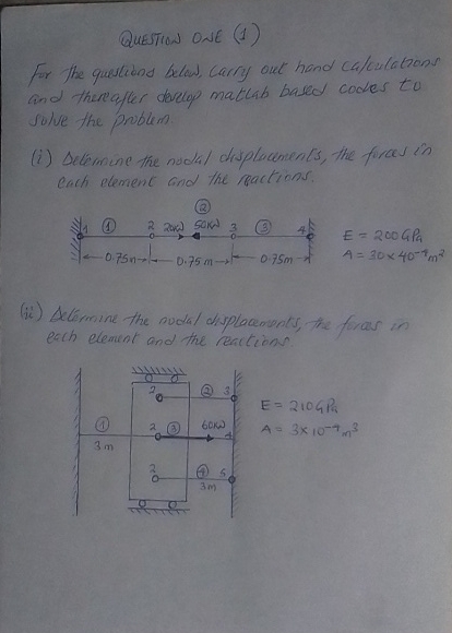 Solved QuESTION ONE (1)For the quatitiond beterd, carry out | Chegg.com