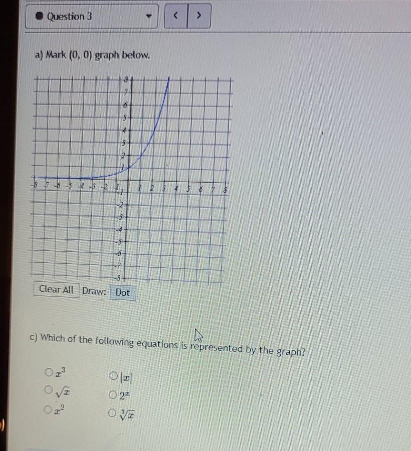 Solved Question 3 al > a) Mark (0, 0) graph below. To 5 W Us | Chegg.com