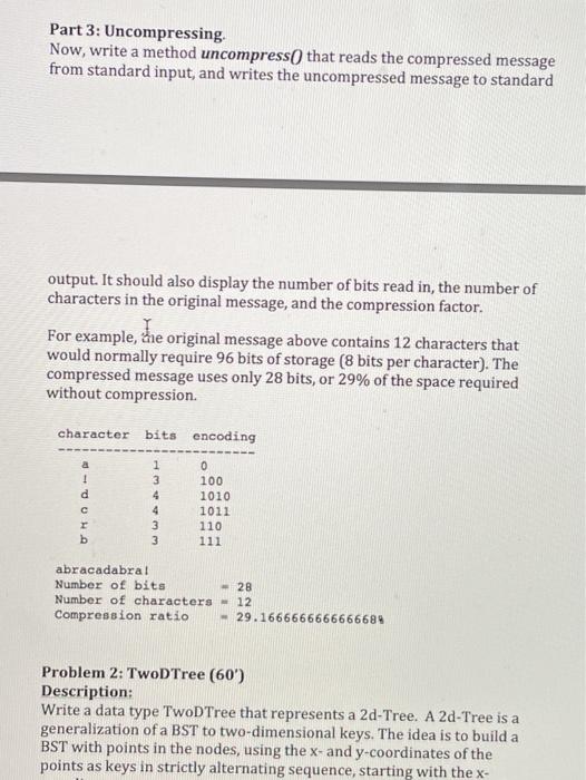 Solved Problem Specifications: Problem 1. Prefix Tree (60') | Chegg.com