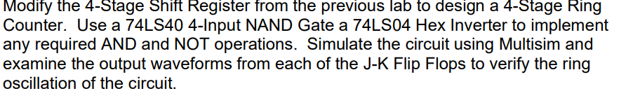Modify the 4-Stage Shift Register from the previous | Chegg.com