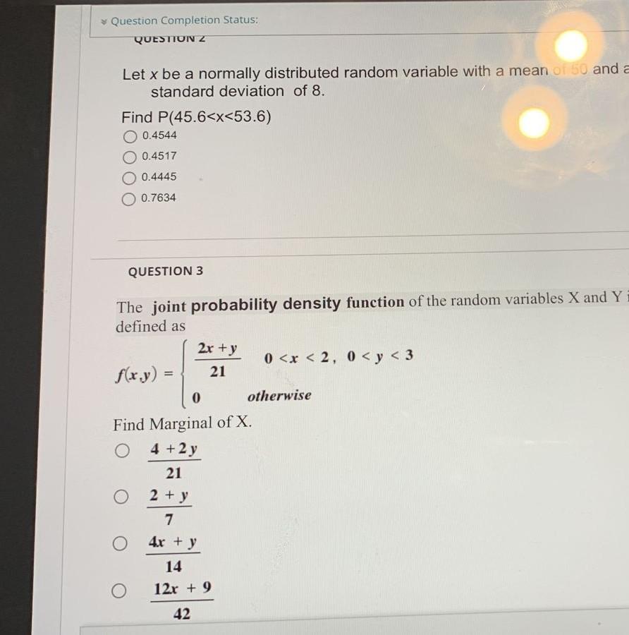 Solved Let x be a normally distributed random variable with | Chegg.com