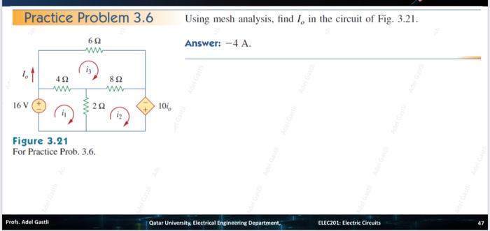Solved Using mesh analysis, find Io in the circuit of Fig. | Chegg.com