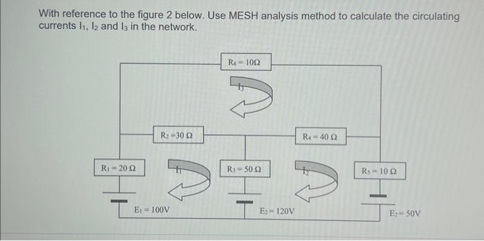Solved With reference to the figure 2 below. Use MESH | Chegg.com