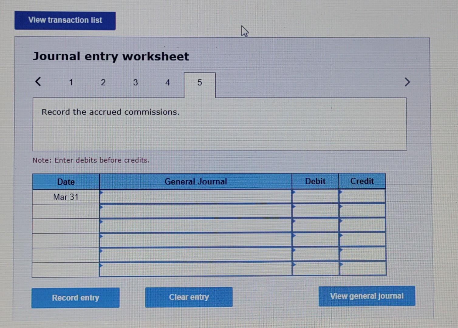 Solved Journal entry worksheet 1 Note: Enter debits before | Chegg.com