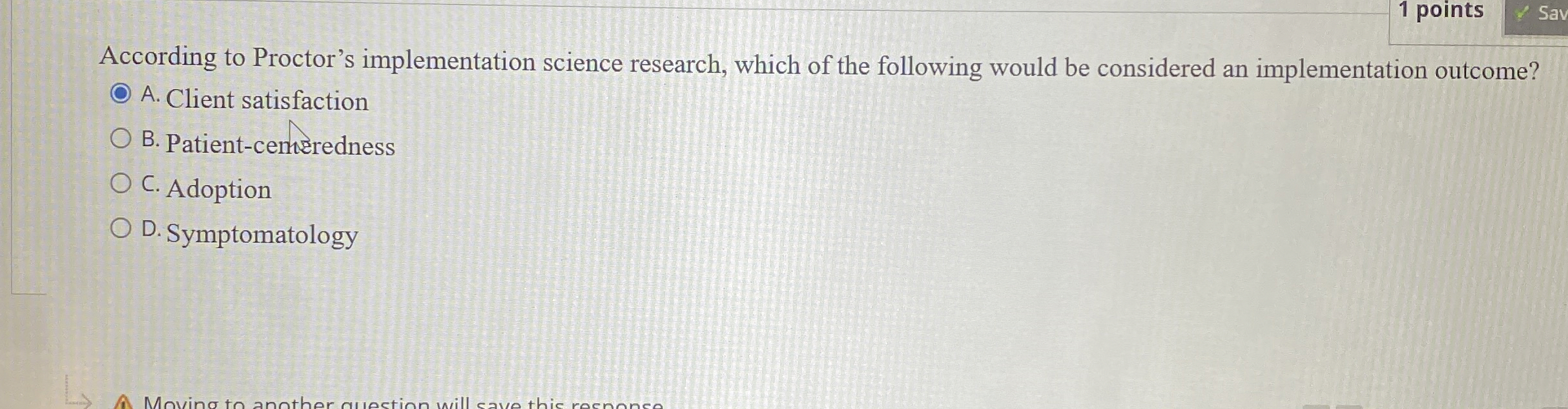 Solved 1 ﻿pointsAccording to Proctor's implementation | Chegg.com