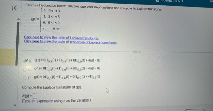 Solved Express the function below using window and step | Chegg.com