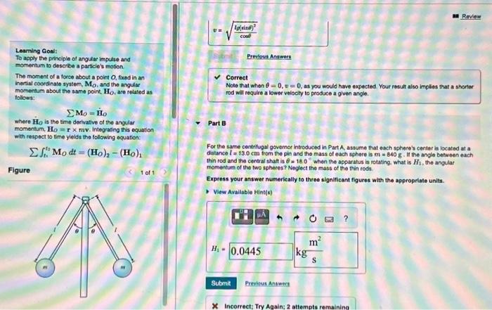 Solved Leaming Goal: To apply the principle of angular | Chegg.com