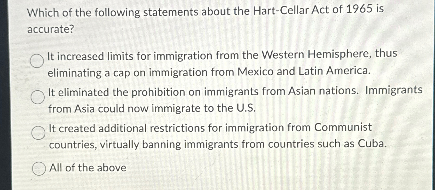 Solved Which of the following statements about the | Chegg.com