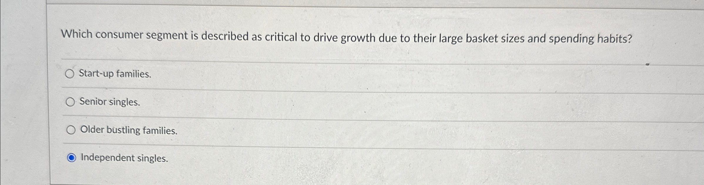 Solved Which consumer segment is described as critical to | Chegg.com