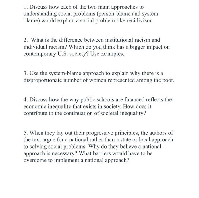 Solved 1. Discuss how each of the two main approaches to | Chegg.com