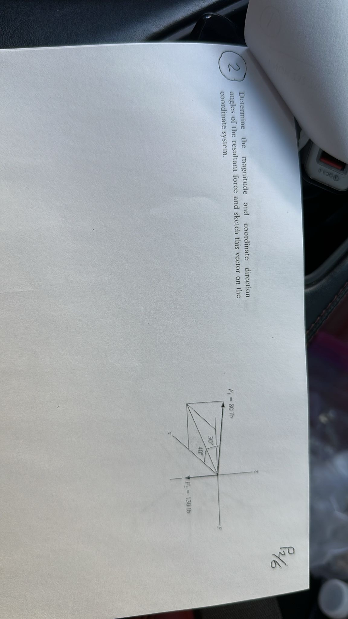 Solved 2Determine the magnitude and coordinate direction | Chegg.com