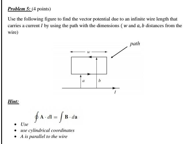 Solved Problem 5: (4 points) Use the following figure to | Chegg.com
