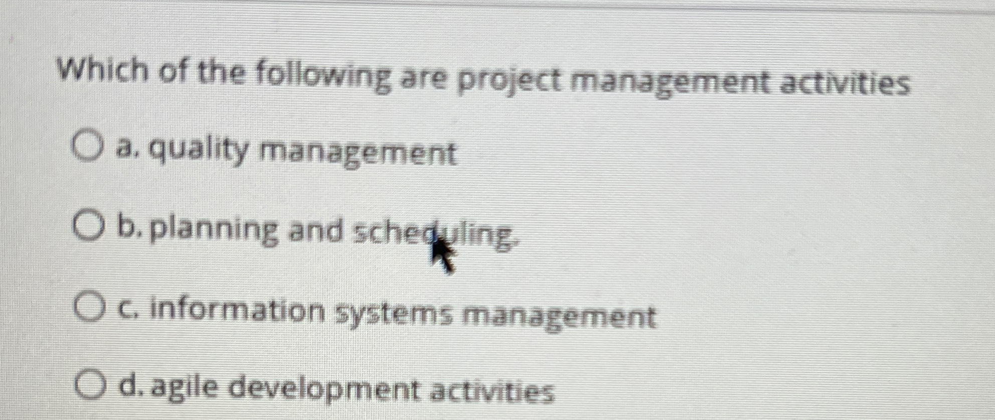 Solved Which of the following are project management | Chegg.com