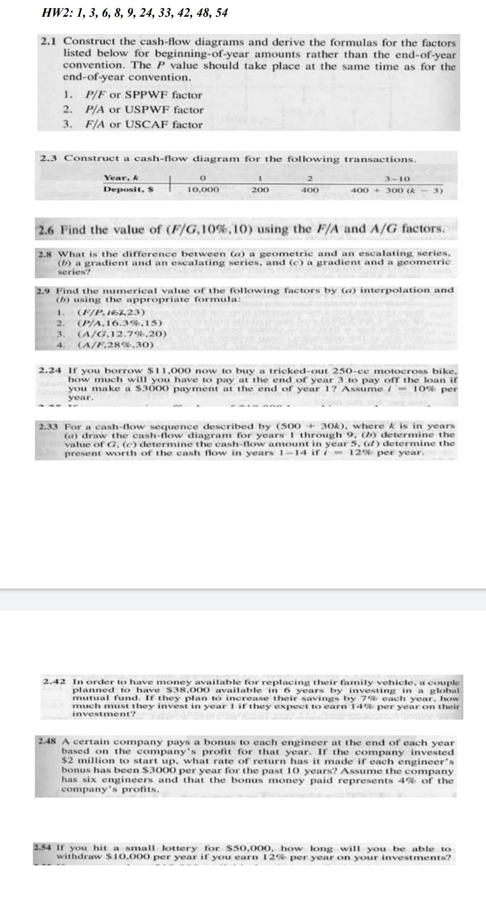 Solved HW2: 1, 3, 6, 8, 9, 24, 33, 42, 48, 54 2.1 Construct | Chegg.com