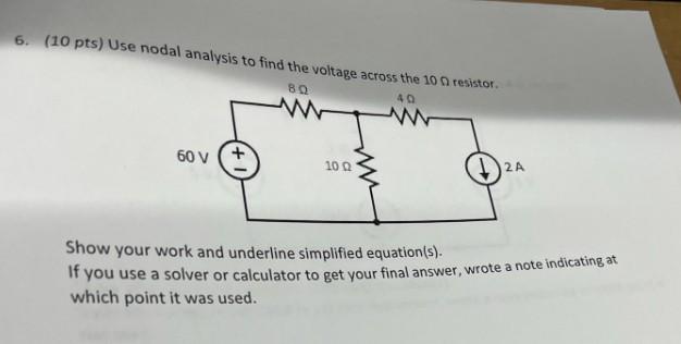 Solved Show your work and underline simplified equation(s). | Chegg.com