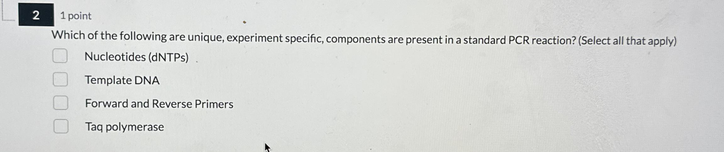 Solved 21 ﻿pointWhich of the following are unique, | Chegg.com
