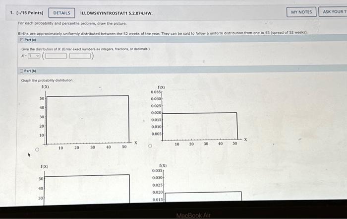 Solved 1. [-/15 Points] DETAILS ILLOWSKYINTROSTAT1 | Chegg.com
