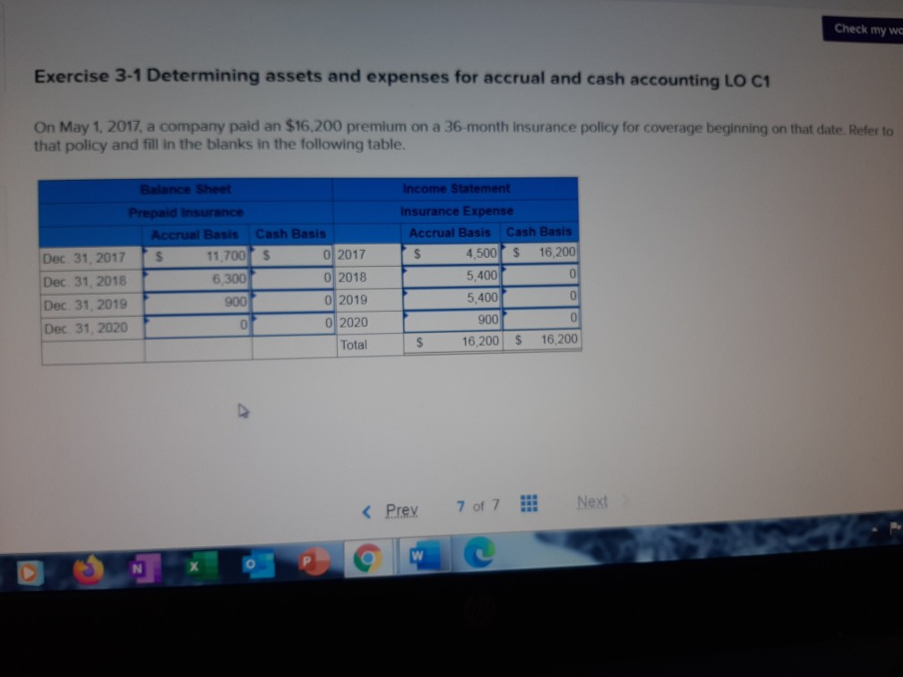 Solved Check my wc Exercise 3-1 Determining assets and | Chegg.com