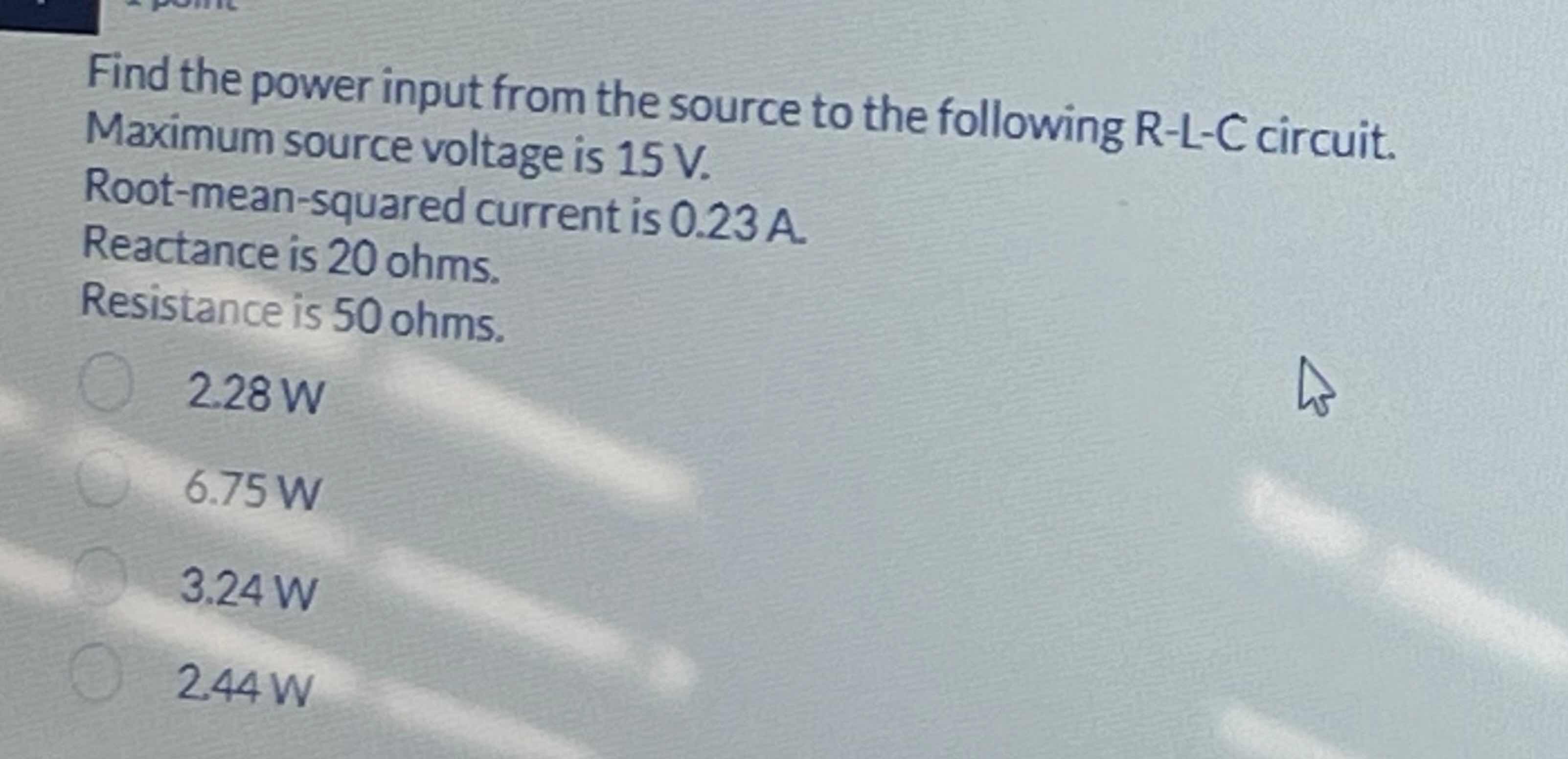 Solved Find the power input from the source to the following | Chegg.com