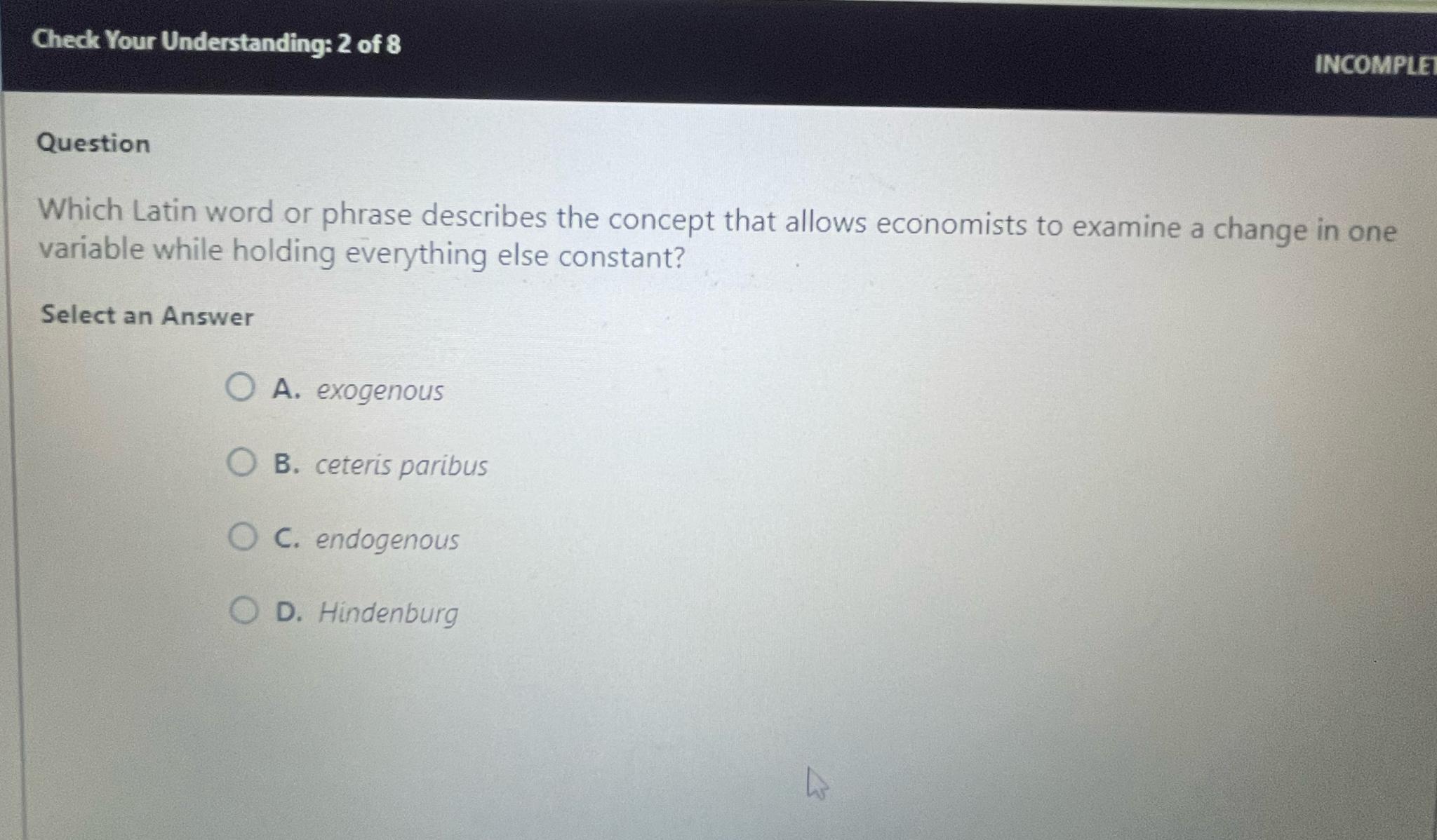 Solved Check Your Understanding: 2 ﻿of 8QuestionWhich Latin | Chegg.com