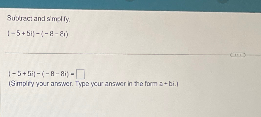 Solved Subtract and | Chegg.com