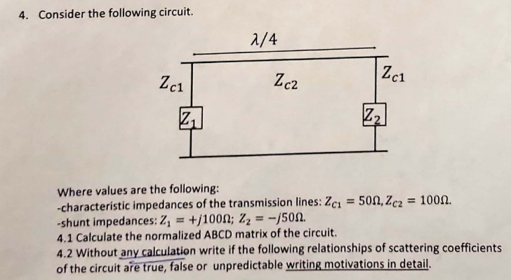 Consider the following circuit.Where values are the | Chegg.com