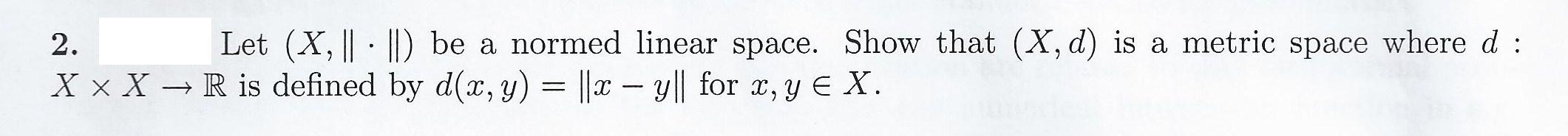 Solved Let (X, || ||) be a normed linear space. Show that | Chegg.com