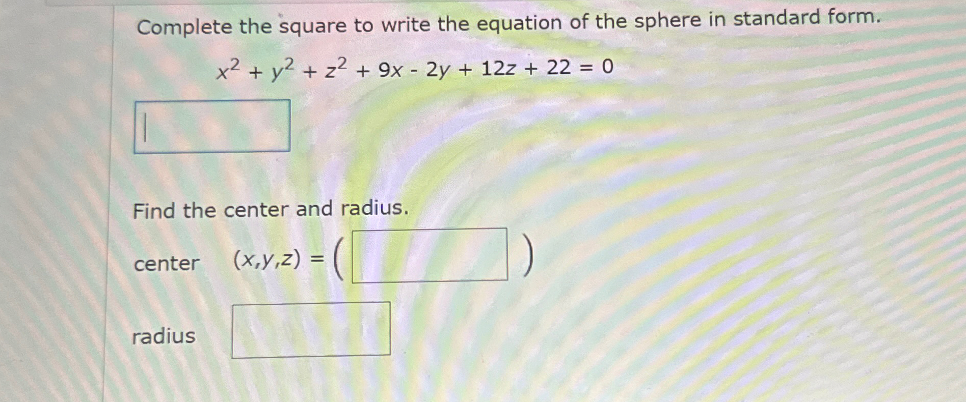 Solved Complete the square to write the equation of the | Chegg.com