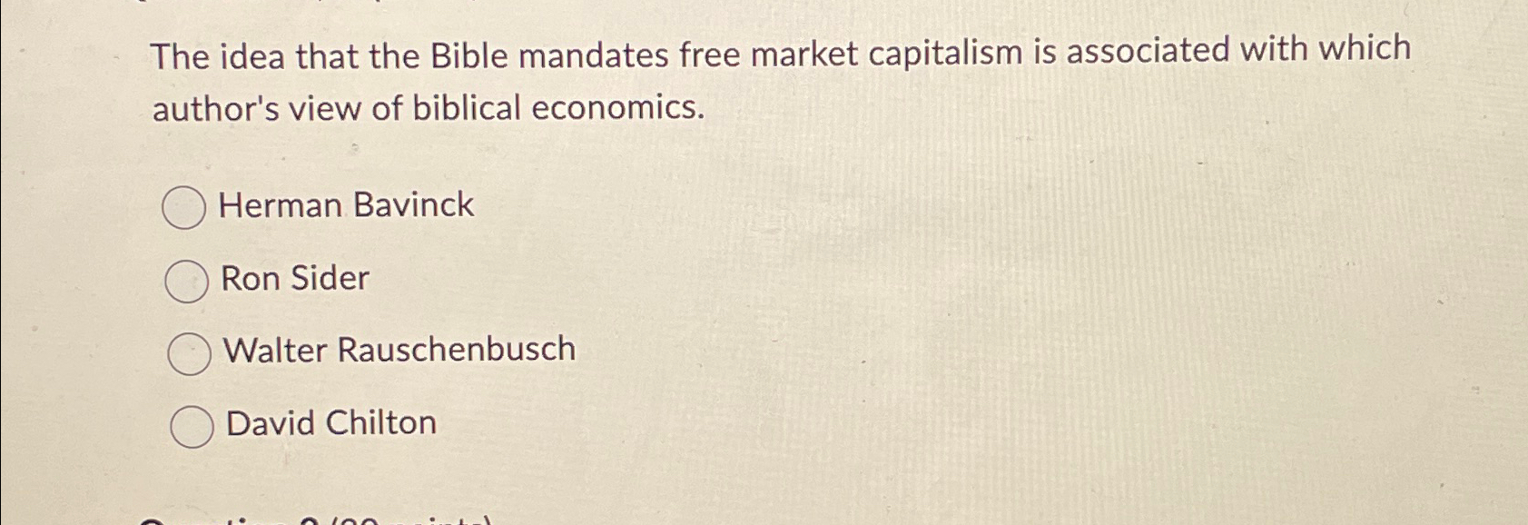 Solved The idea that the Bible mandates free market | Chegg.com