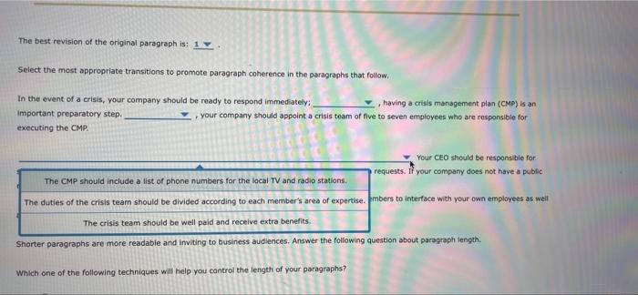 Solved supports the original paragraph. In the event of a | Chegg.com