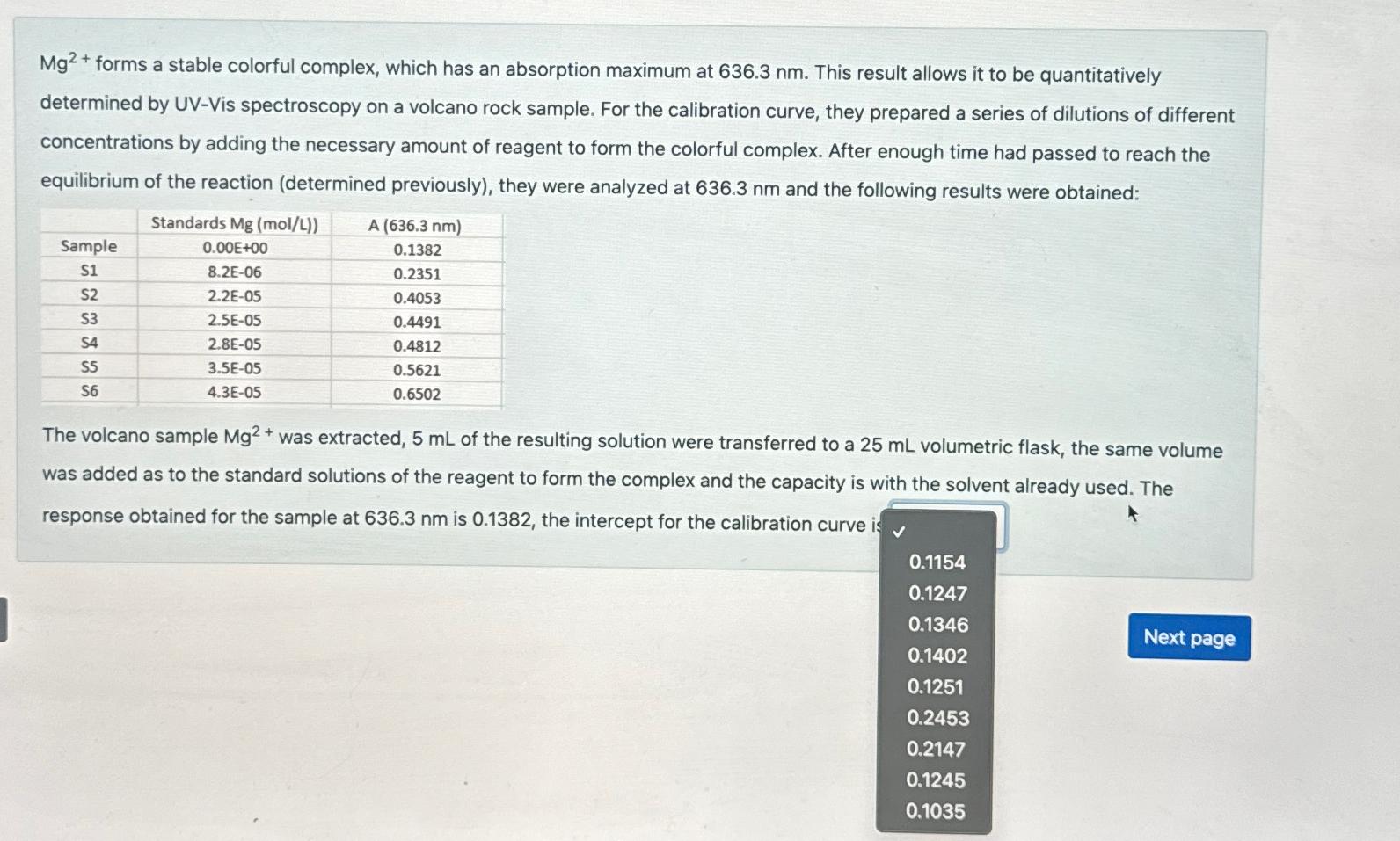 Solved Mg^(2+) forms a stable colorful complex, which has an | Chegg.com