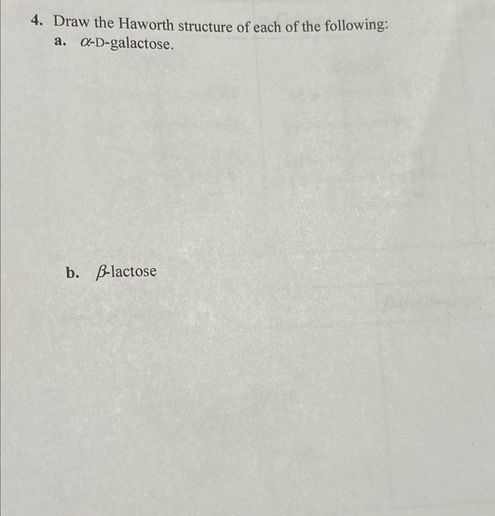 Solved Draw the Haworth structure of each of the | Chegg.com