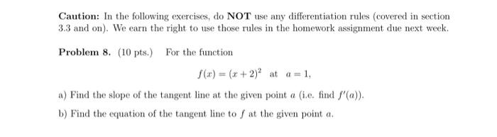 Solved Caution: In the following exercises, do NOT use any | Chegg.com