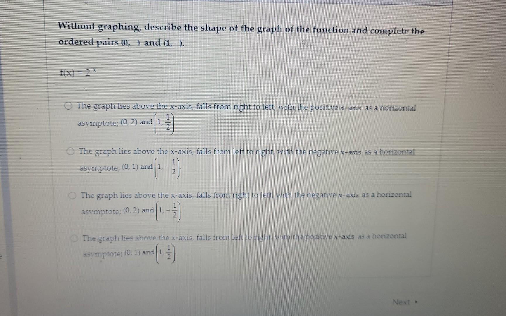 Solved Without graphing, describe the shape of the graph of | Chegg.com