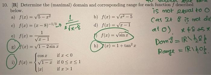 Solved Determine the (maximal) domain and corresponding | Chegg.com