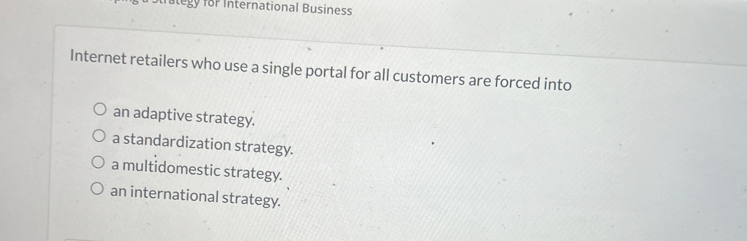 Solved Internet retailers who use a single portal for all | Chegg.com