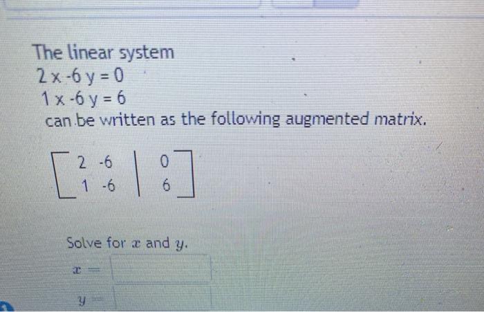 Solved Write the system of equations as an augmented matrix | Chegg.com
