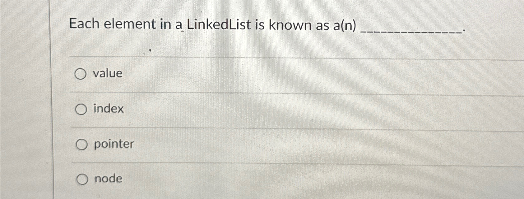 Solved Each Element In A Linkedlist Is Known As